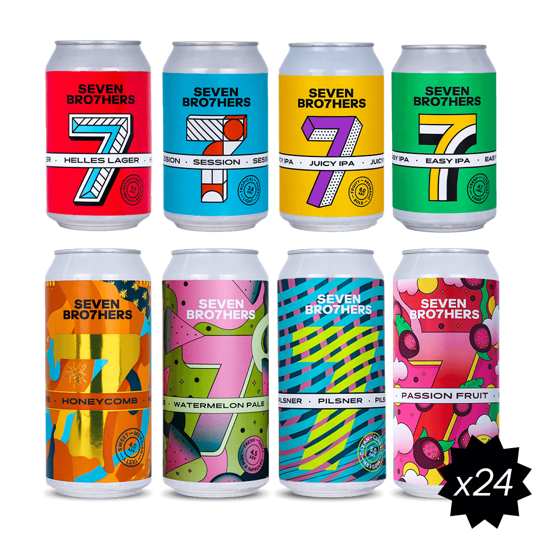 Mixed Core Booster | 24 Pack Of Craft Beers | SEVEN BRO7HERS